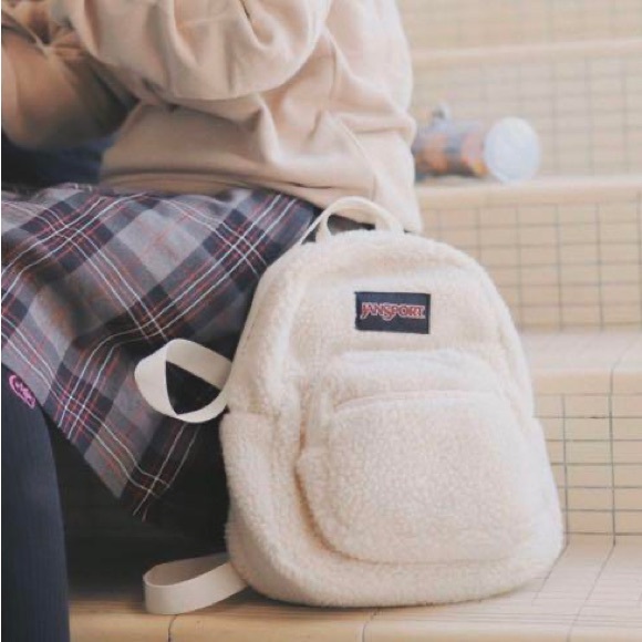 Jansport | Bags | Jansport Backpack In Soft Tan Sherpa | Poshmark